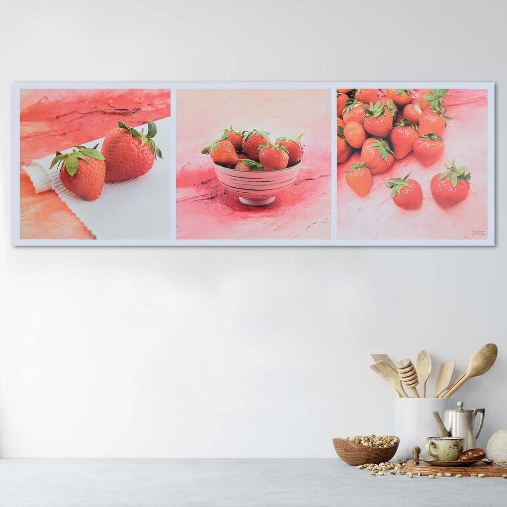 Gario Obraz na plátně Červené jahody Rozměry: 90 x 30 cm