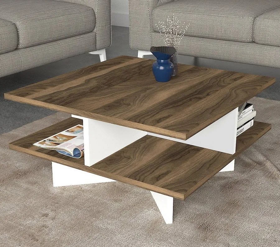 Casarredo - Komfort nábytek Konferenční stolek GREGORY ořech/bílá