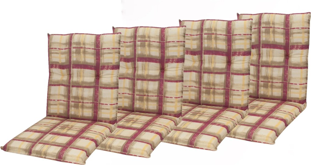Doppler CLASSIC 9017 - set 4 ks polstrů na křeslo s nízkým opěradlem