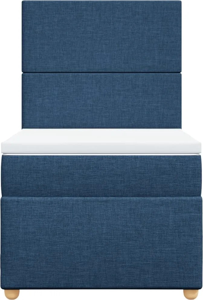 Box spring postel s matrací modrá 100 x 200 cm textil 3291190