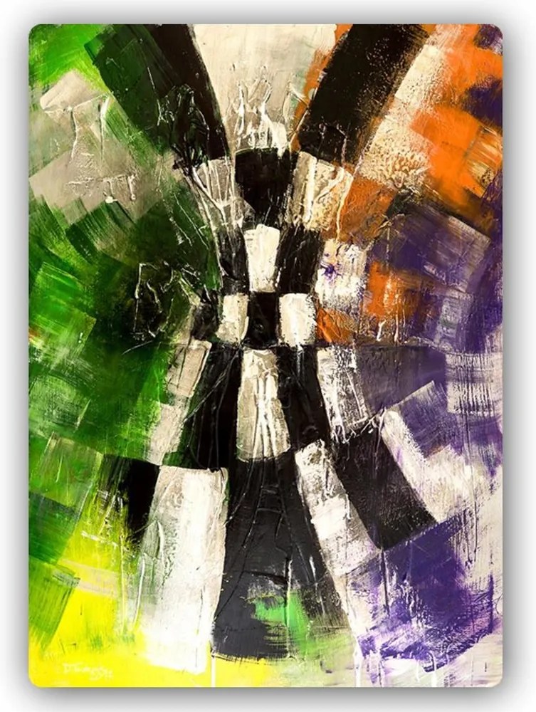 CARO Kovový obraz - Abstraction 76 40x60 cm
