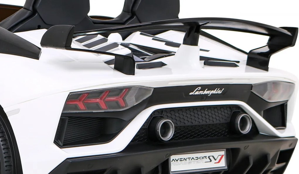 Ramiz Lamborghini SVJ DRIFT elektrické auto pro 2 děti bílé + funkce driftu + dálkové ovládání