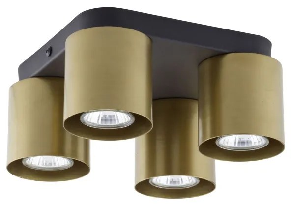TK LIGHTING Bodový lustr - VICO 6511, 230V/10W/4xGU10, zlatá/černá