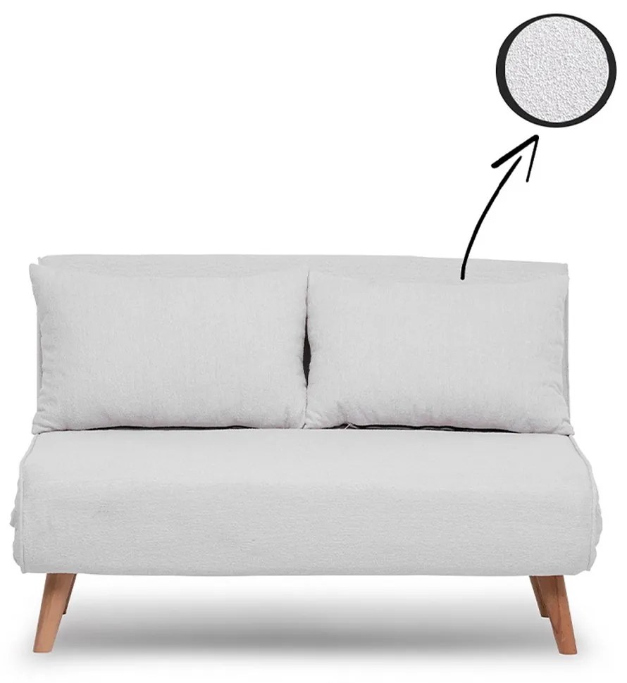Designová rozkládací pohovka Felicitas II 120 cm krémová