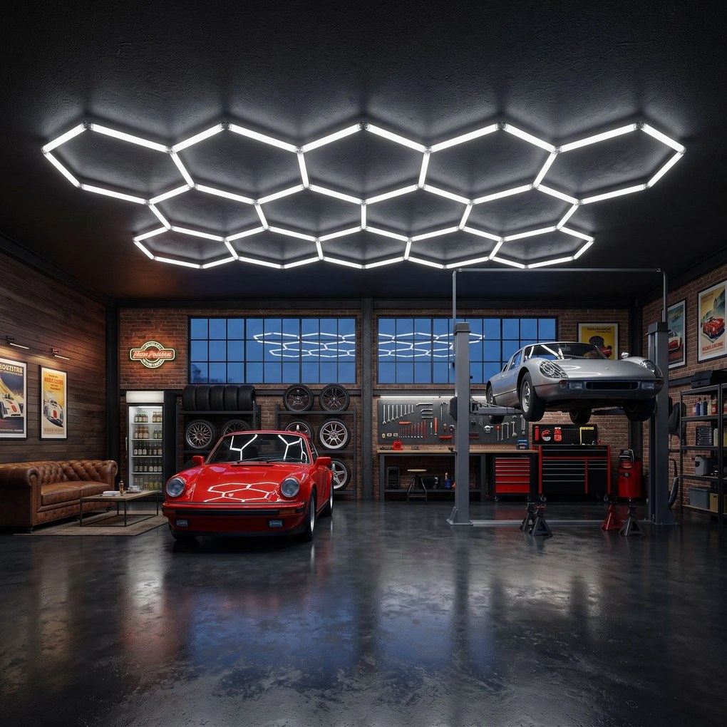 Toolight Toolight, LED stropní svítidlo HEXAGON, JNH052-H, bílá, OSW-56244