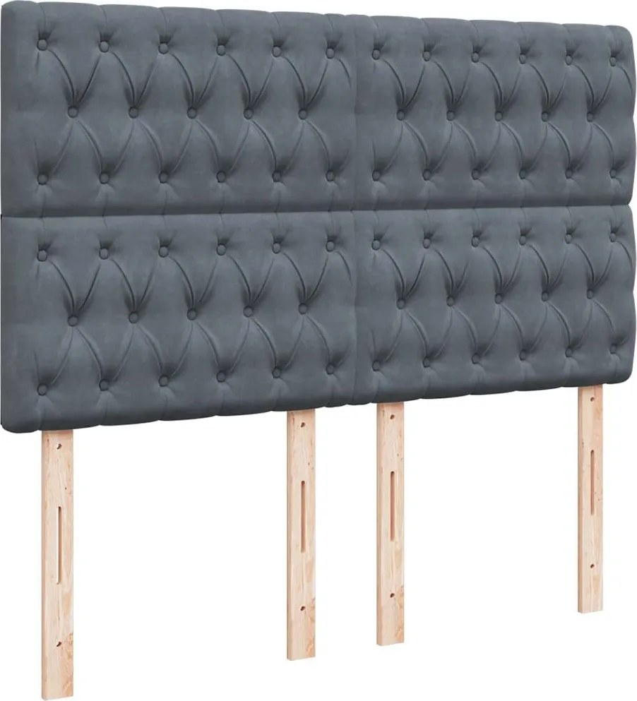 Box spring postel s matrací tmavě šedý 140 x 190 cm samet 3292341