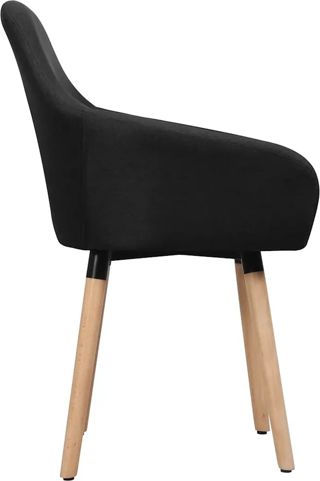 Jídelní židle 2 ks černé textil 283465