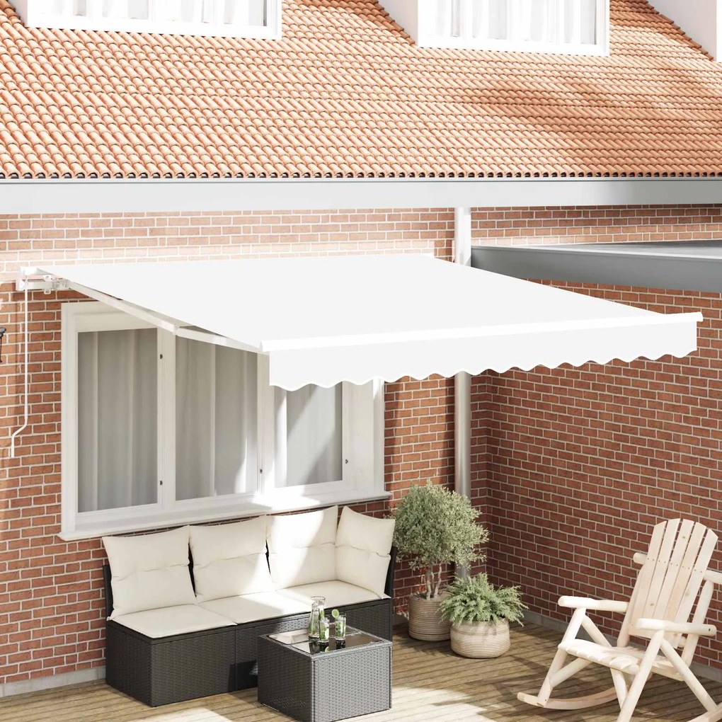 Stahovací markýza Bílá 300 x 250 x 165 cm Polyester a hliník 3330069