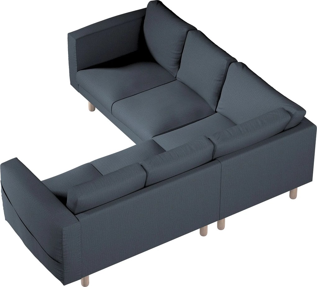 Potah na pohovku IKEA Norsborg rohová 4-místná barva modrá látka pletený vzor