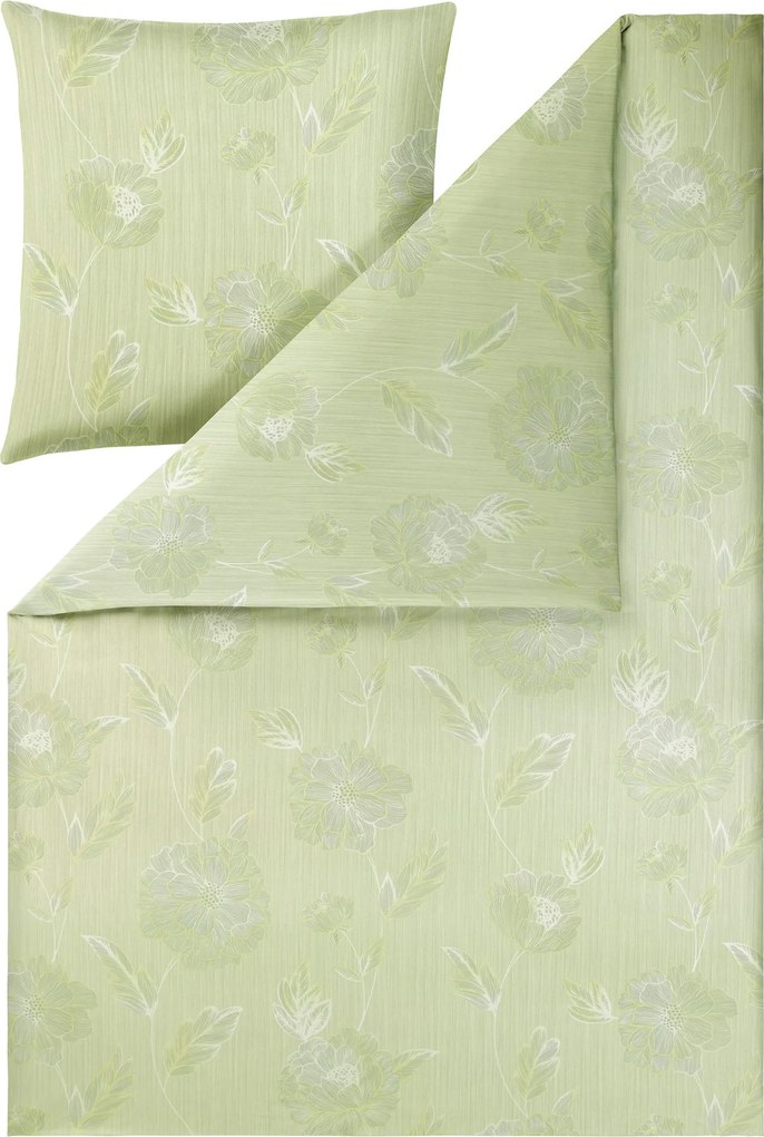 XXXLutz POVLEČENÍ, interlock jersey, zelená, 140/200 cm Estella - Povlečení - 004142136501