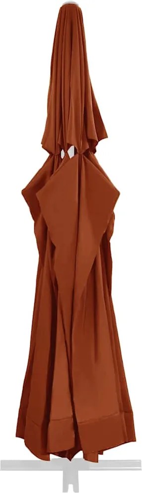 Náhradní potah na zahradní slunečník terakotový 610 cm 312551