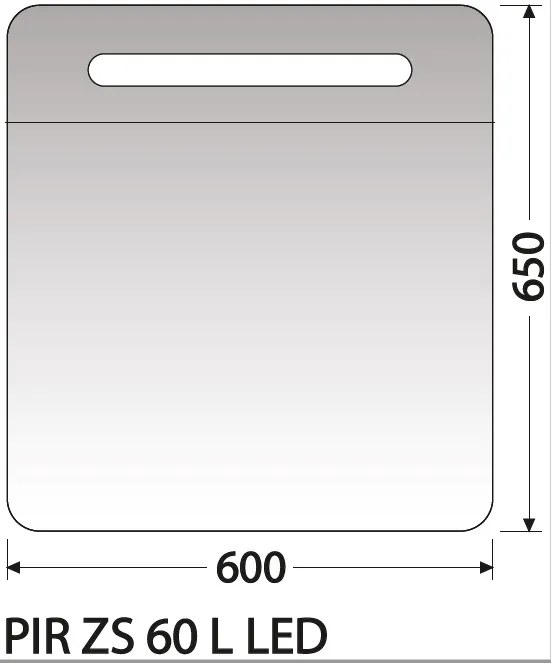 INTEDOOR zrcadlová jednodveřová skříňka s integrovaným LED osvětlením PIR ZS 60 L LED Varianta: 94 Patina Bronze