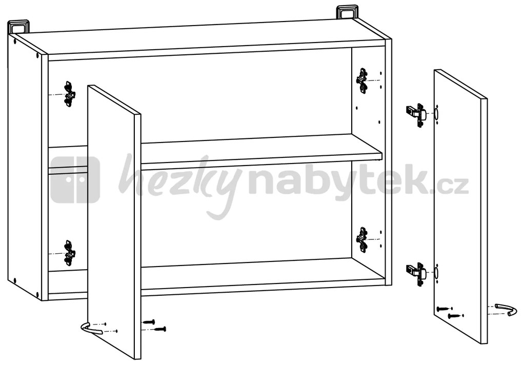 Horní kuchyňská skříňka BRW Junona line G2D/80/57 (Dub sonoma). 742475