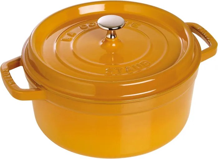 Staub Cocotte hrnec kulatý 26 cm/5,2l hořčice