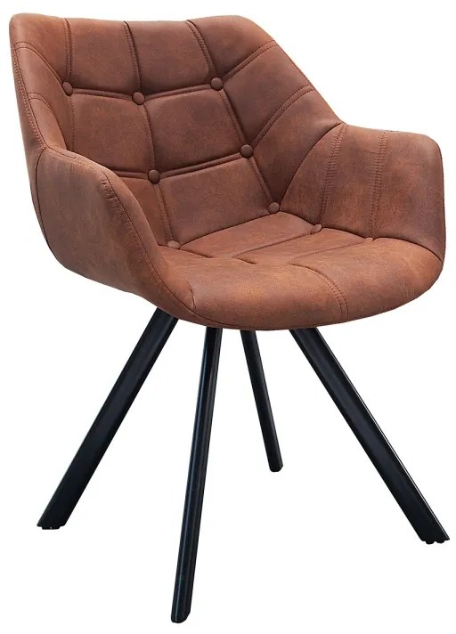 Designové křeslo Selena hnědá antik