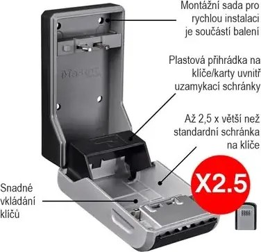 Master Lock 5481EURD Nástěnná bezpečnostní schránka