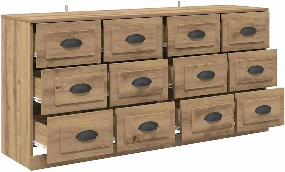 Konzole 2 ks Artisanový dub 70 x 35,5 x 67,5 cm 3402666