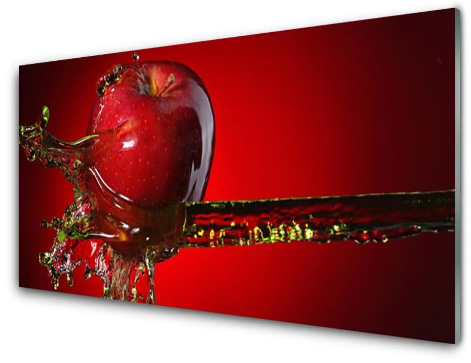 akrylový obraz Jablko Voda Kuchyně 100x50 cm