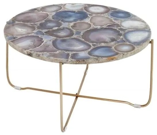 Konferenční stolek Morami 62 cm, achát/zlatá