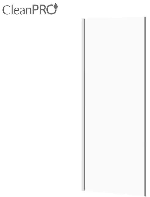 Cersanit Crea, skleněná sprchová stěna k posuvným spchovým dveřím 80x200 cm, 8mm čiré sklo, chromový profil, S900-2613