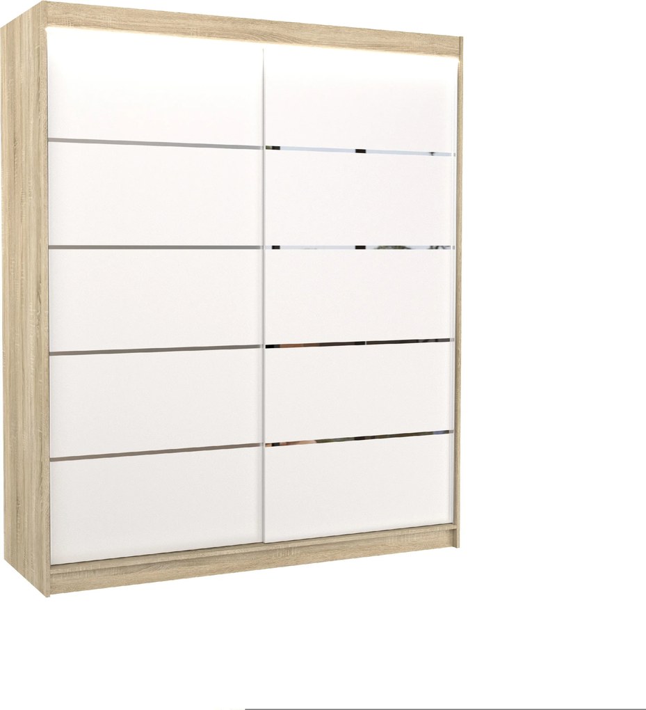 ADRK Furniture Posuvná skříň s LED osvětlením SPECTRA 180 ADRK-SW-SPE-SW-180