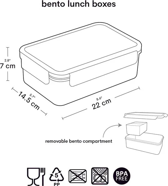 Bento obědář pro děti Duha - praktický box na jídlo do školy