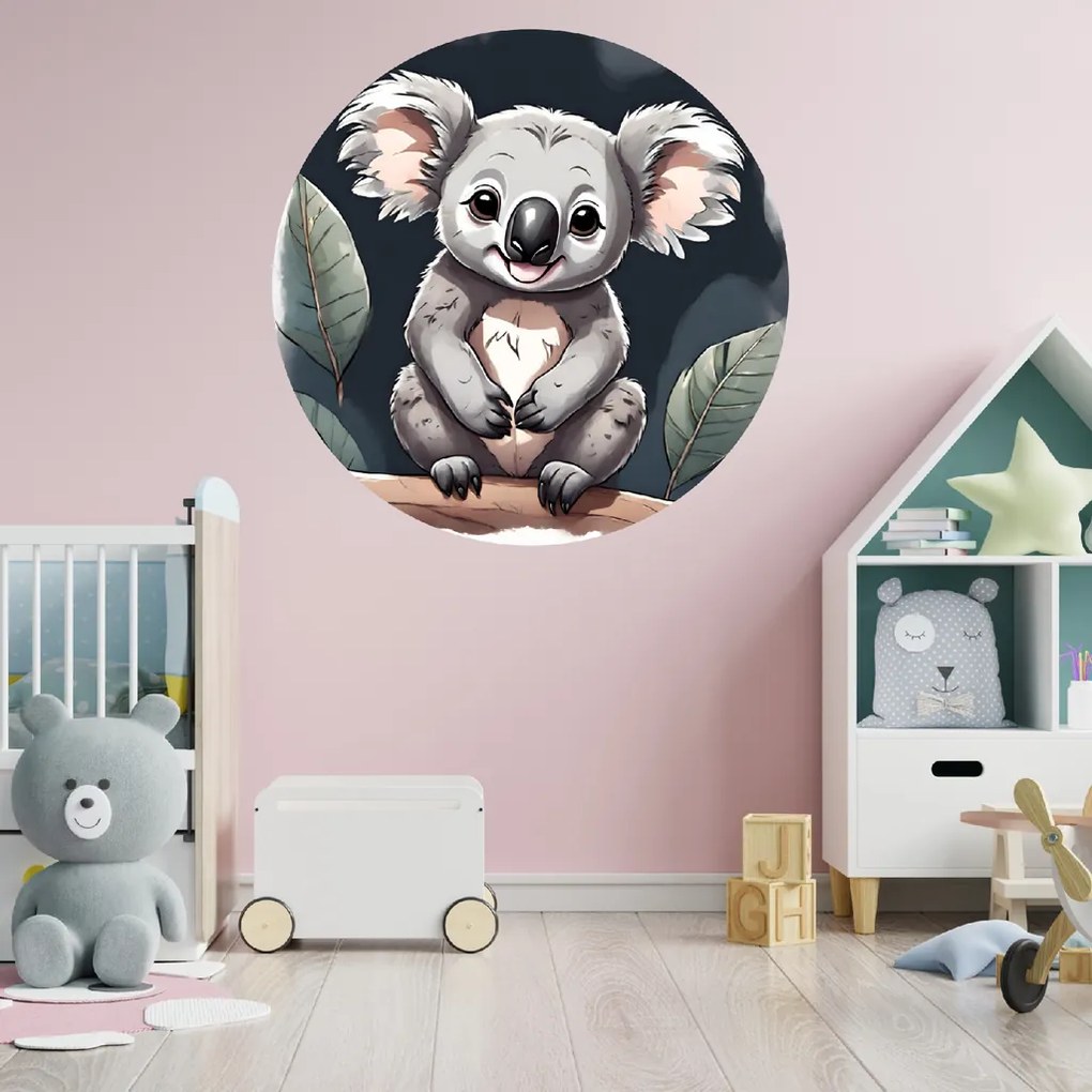PIPPER. Kruhová samolepka na zeď "Koala" Velikost: 60cm
