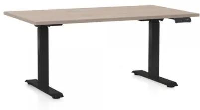 Výškově nastavitelný stůl OfficeTech C 140 x 80 cm, černá podnož