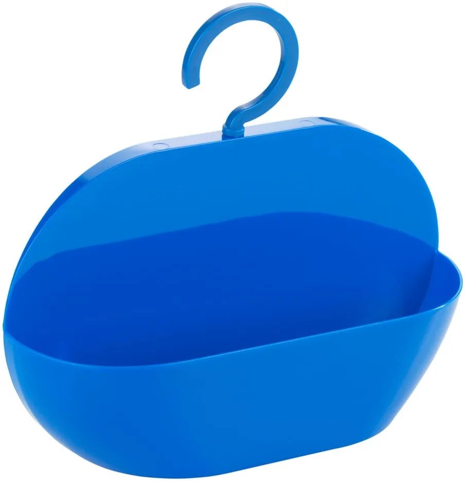 Modrá úložná závěsná kapsa do sprchy Wenko Cocktail