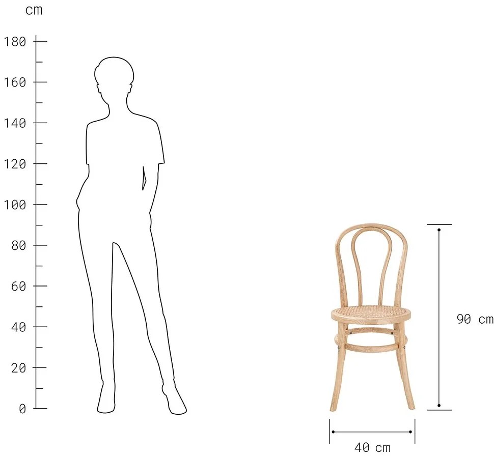 WIENER MELANGE Židle 90 cm