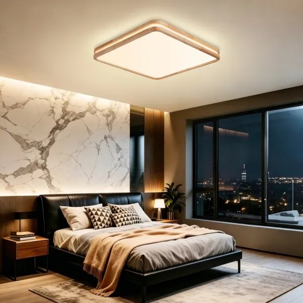 BRILAGI - LED Stmív. svítidlo MOLINA SQUARE LED/80W/230V dub 60x60 cm + DO
