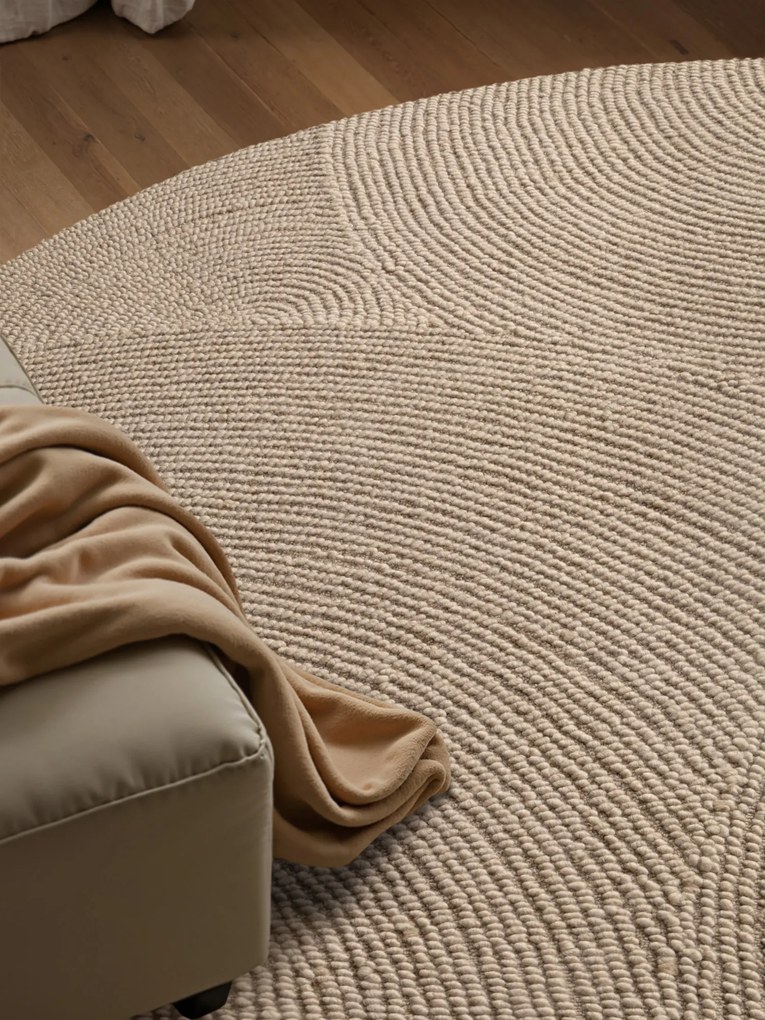 Hanse Home, Kusový koberec Calmio 106221 Beige kruh, 150x150 (průměr) kruh, béžová, ložnice