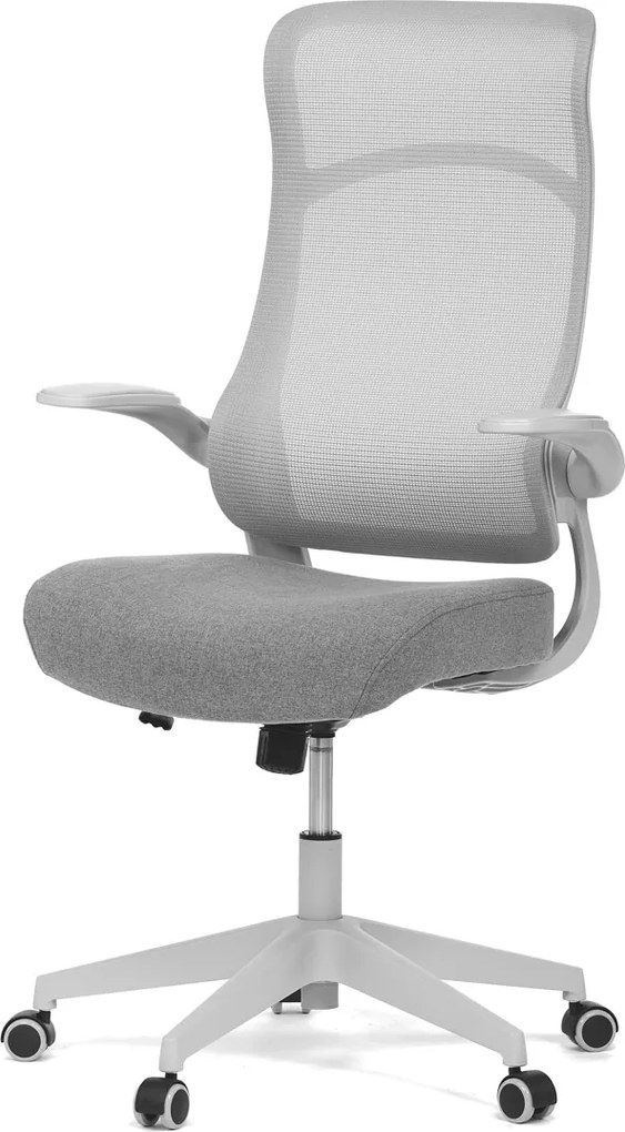 Ergonomická kancelářská židle DOMINIQUE - světle šedá síťovina
