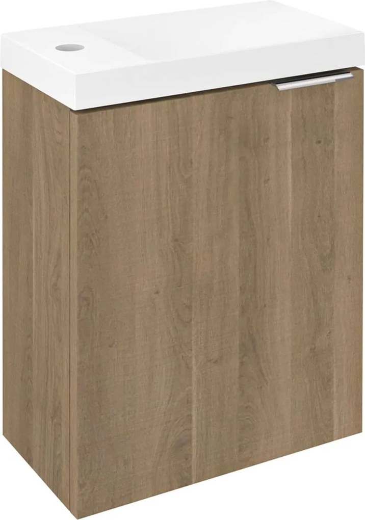 Sapho Latus - Umyvadlová skříňka X 39x50x22 cm, 1x dvířka, dub cuneo LT110-2525