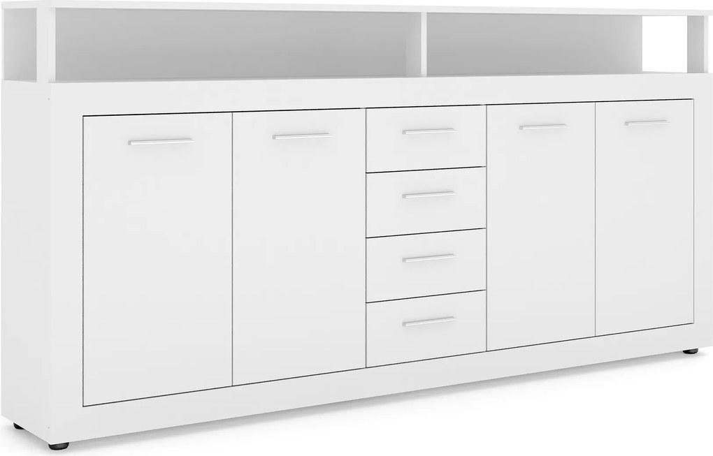 Komoda Luna 190 cm bílá