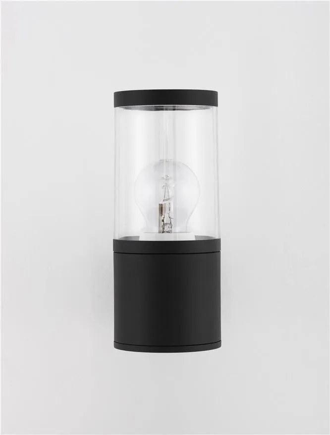 NV 9002873 Venkovní nástěnné svítidlo CETERA černý hliník a akryl E27 1x12W 220-240V IP54 bez žárovky - NOVA LUCE