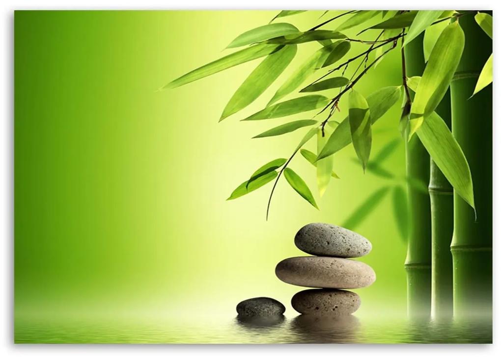 Obraz na plátně Zen Stones Bamboo - 100x70 cm
