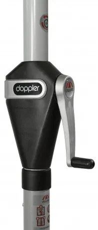 Slunečník s automatickým naklápěním klikou Doppler ACTIVE 210 cm - hnědý