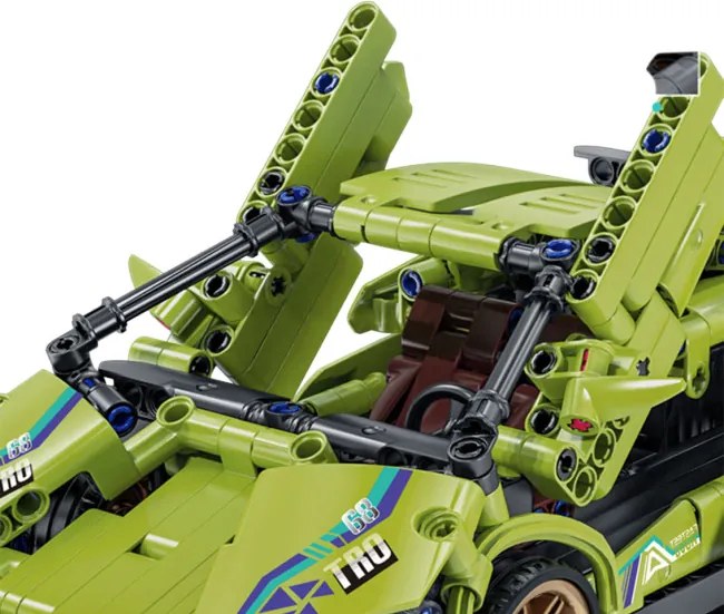 Stavebnice auta SUPERCAR No.J2007 zelená - 470 dílků