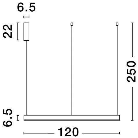 LED lustr Motif 120 černé stmívatelné