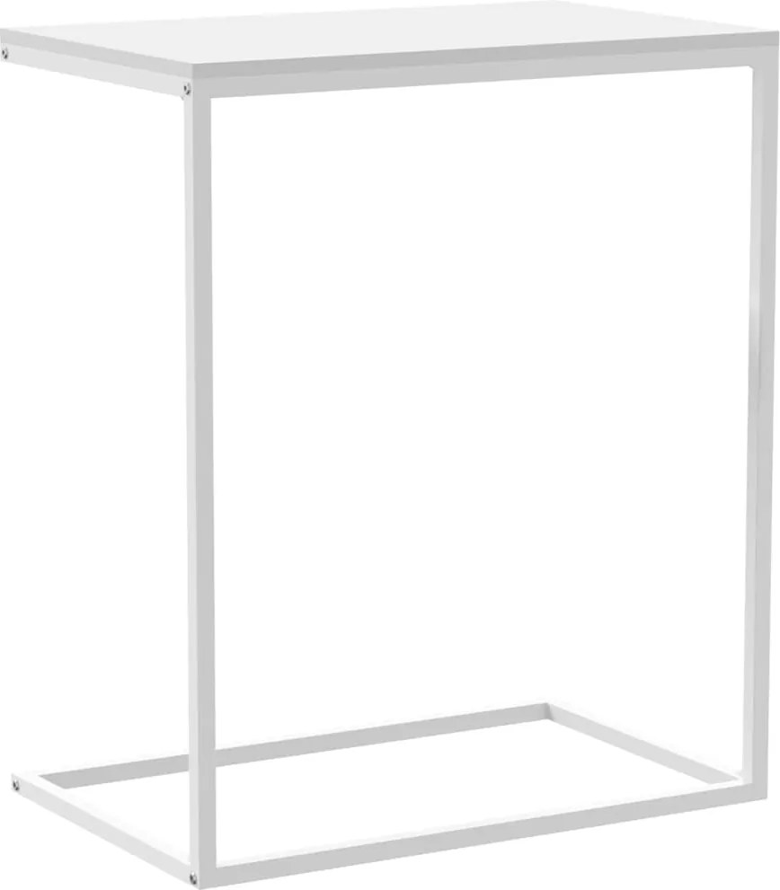 Odkládací stolek bílý 55 x 35 x 66 cm kompozitní dřevo 336134