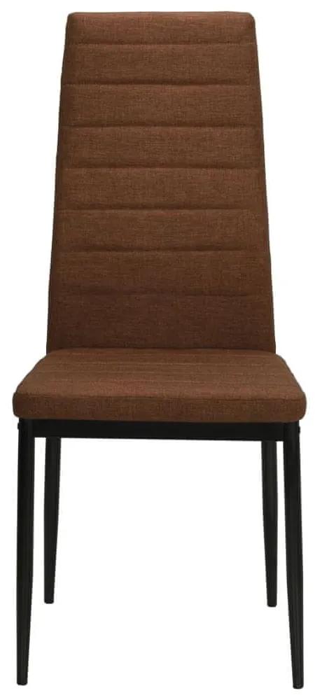 Petromila Jídelní židle 2 ks hnědé textil