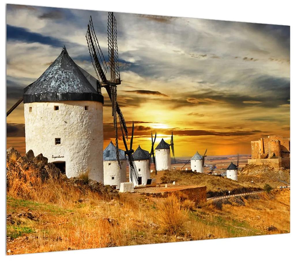 Obraz větrných mlýnů (70x50 cm)
