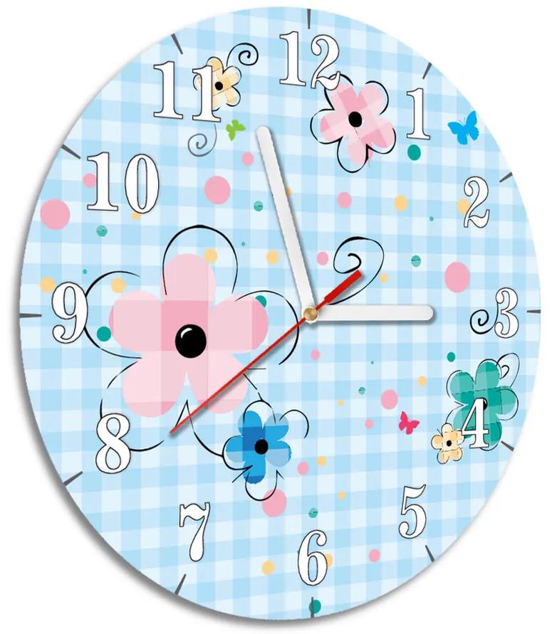 Gario Dětské hodiny Kreslené kytičky Rozměry: 30 x 30 cm