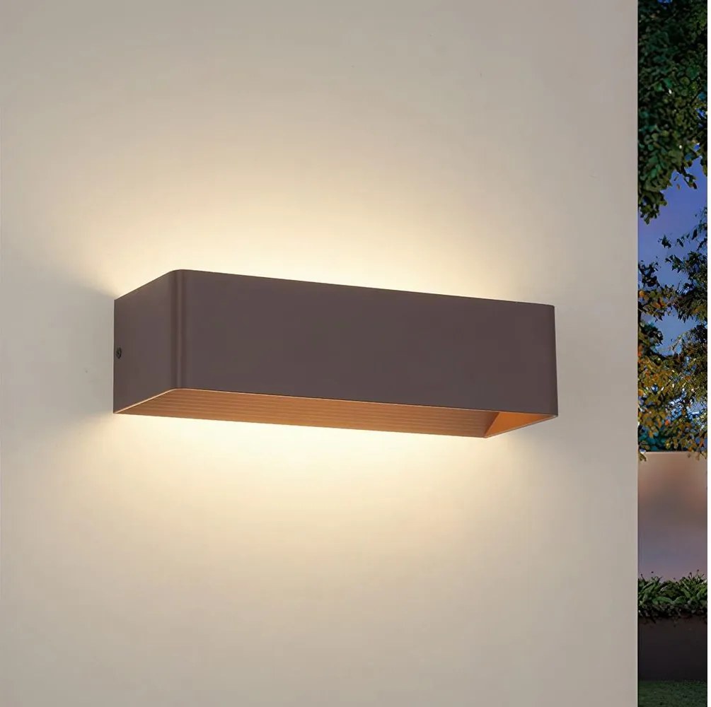 Brilagi - LED Venkovní nástěnné svítidlo DONNANI LED/12W/230V 30 cm hnědá IP44