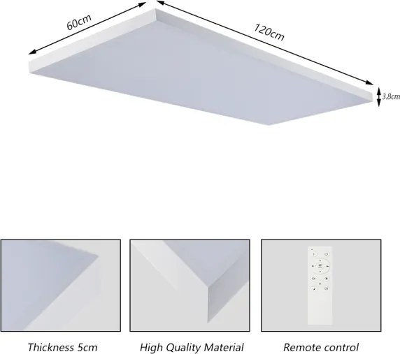 Brilagi-LED Stmívatelné koupelnové svítidlo FRAME SMART LED/96W/230V IP44 bíl+DO