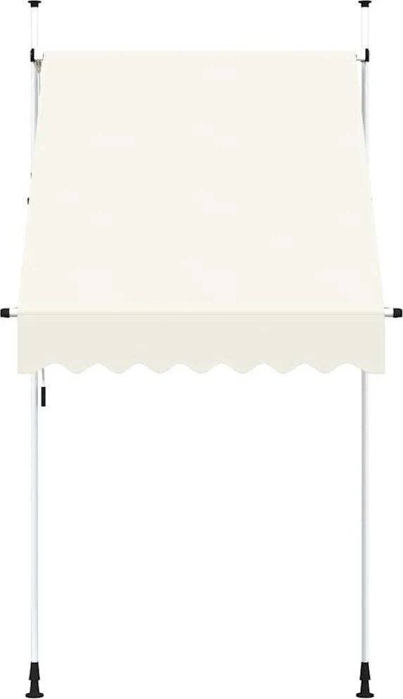Ručně zatahovací markýza 150 cm krémová 143693