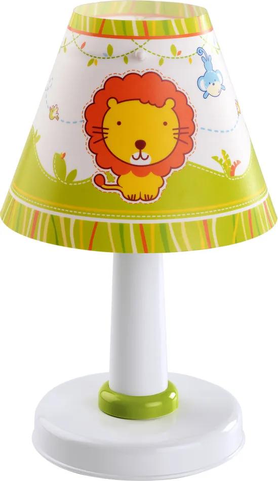 Dalber LITTLE ZOO 21111 Stolní lampa pro děti zelený plast 1xE14 max. 40W
