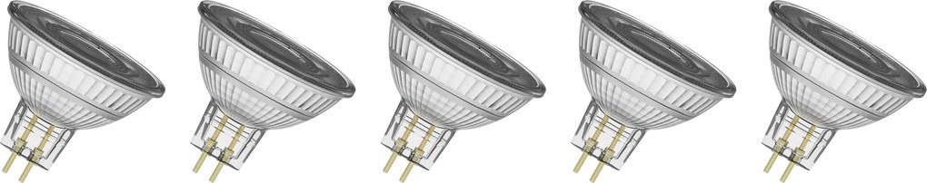 Osram LED žárovka »Base Spot«, 5 kusů (Mr16, Gu5.3, stmívání, 2700K, transparentní)