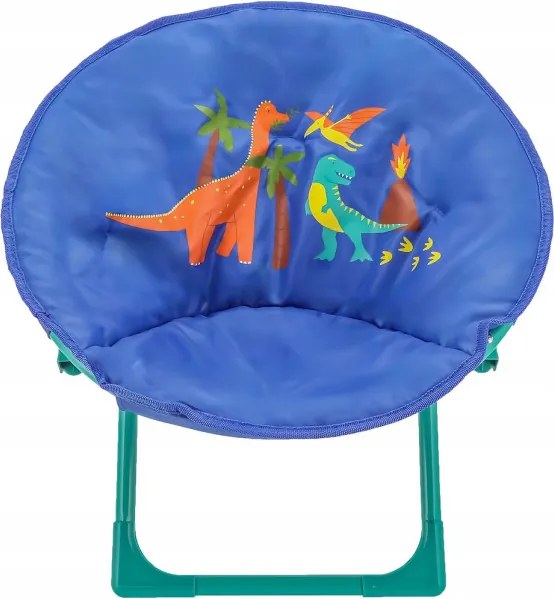 Dětské skládací křeslo DINO modré